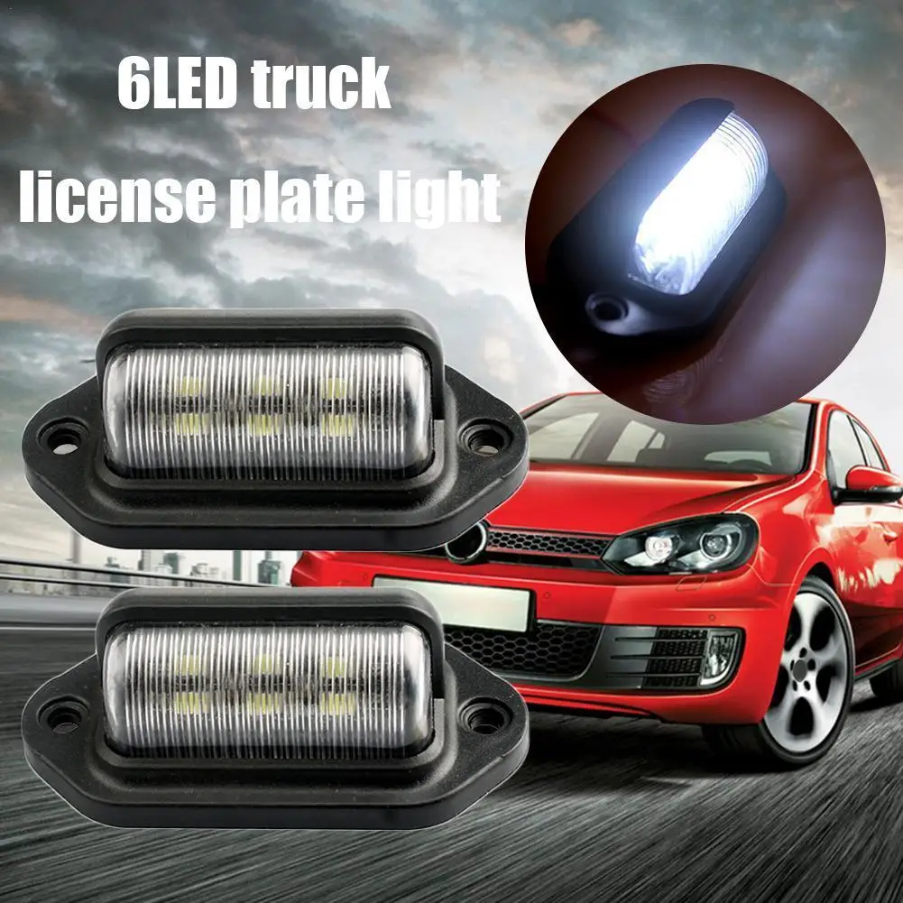 2Pcs-LED-Car-License-Number-Plate-Light-For-SUV-Truck-Trailer-Van-Tag ...