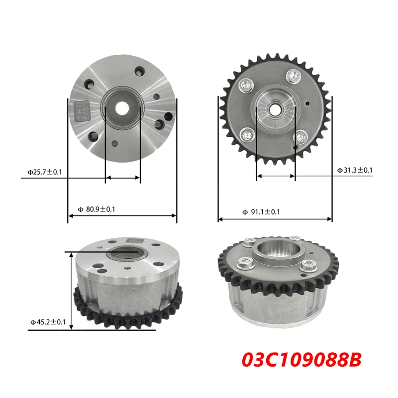 NEW-03C109088B-VVT-Engine-Camshafts-Adjuster-Part-Timing-Control-For ...