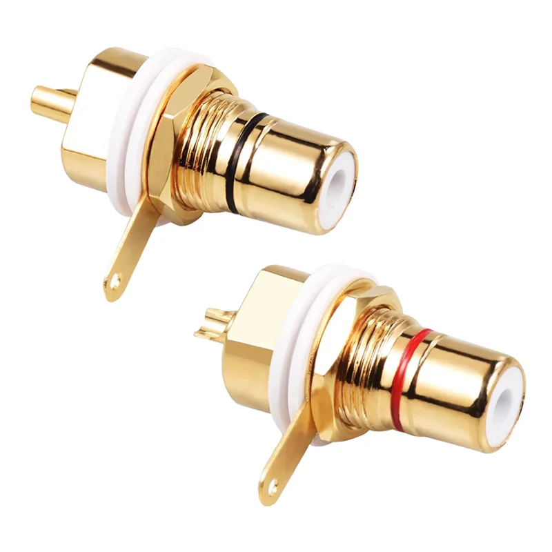 4-8-16PCS-RCA-Connector-Audio-Jack-Female-Socket-AV-Speaker-Terminal ...