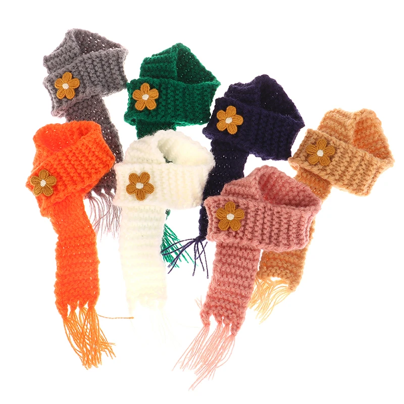 5Pcs-Lovely-Doll-Scarf-Handmade-Material-Mini-Christmas-Knitted-Scarves ...