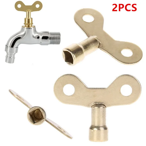 2pcs Radiator Keys Plumbing Bleeding Key Solid Water Tap For Air Valve ...