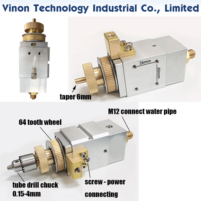 EDM-Spindle-unit-rotatory-head-hole-distance-30x26mm-O-ring-sealing-for ...