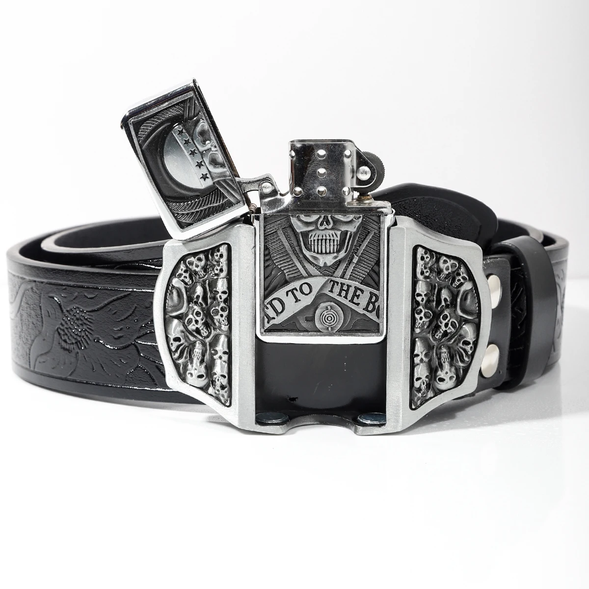 Men-s-Black-Leather-Punk-Fashion-Belt-With-Skull-Buckle-without-oil ...