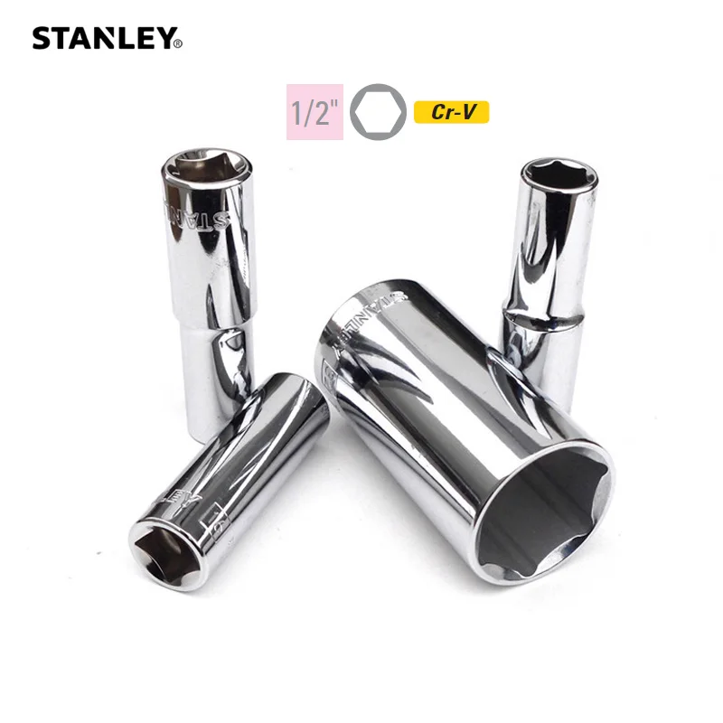 Stanley 6PT long socket 1/2 dr. 10mm 11mm 12mm 13mm 14mm 15mm 17mm ...