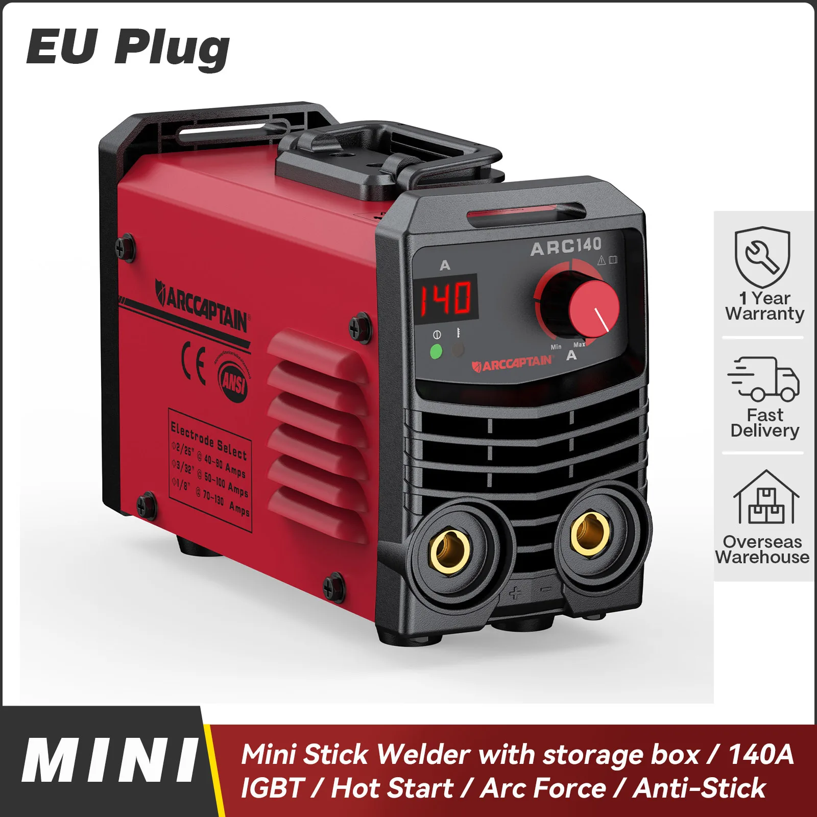 ARCCAPTAIN Portable Welding Machine Inverter ARC MMA Electric Welder ...