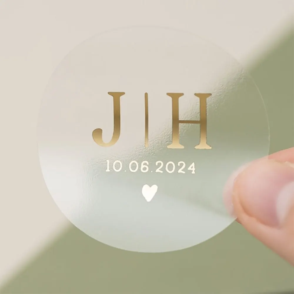 100-PCS-Personalized-Gold-Foil-Stickers-Wedding-Bridal-Shower-Party ...