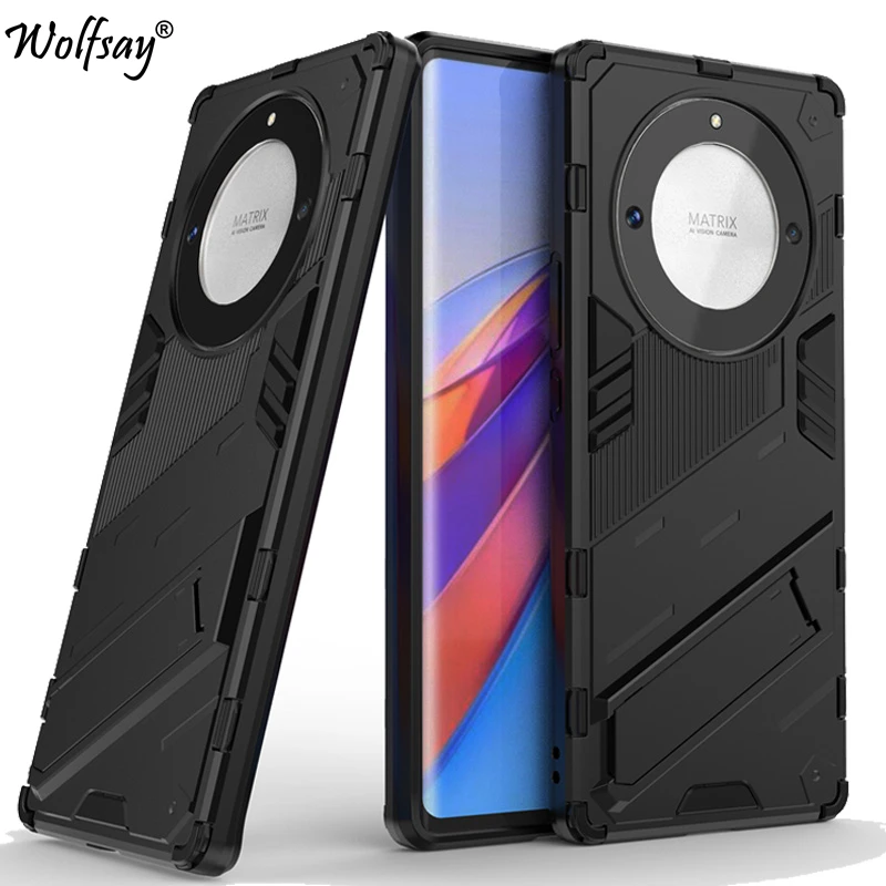 Phone Holder Case For Honor Magic 5 Lite Case Bumper Armor Full Edge ...