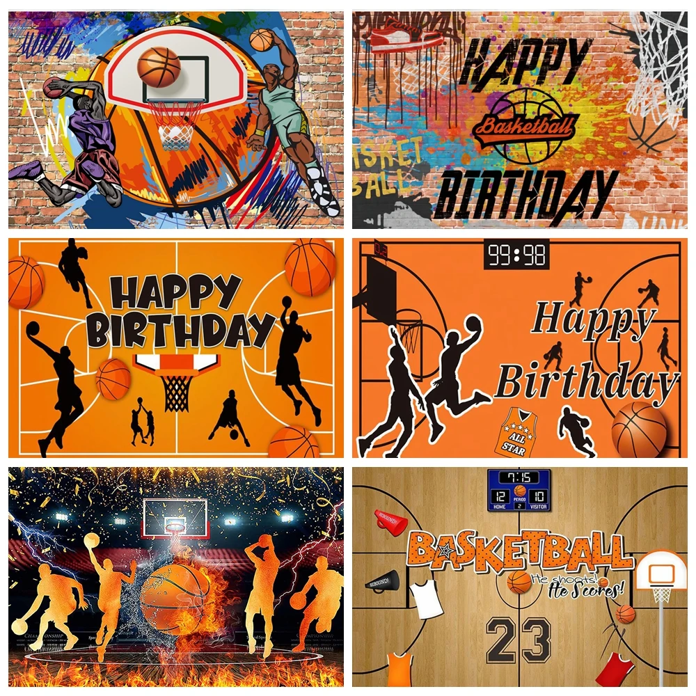 Custom-Basketball-Field-Stadium-Boy-Birthday-Party-Decor-Sports-Game ...