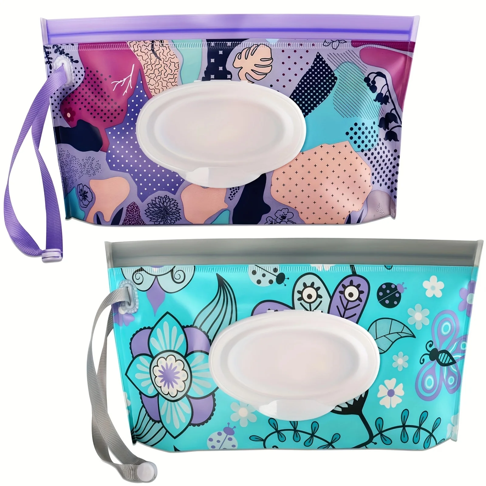 2pcs/set Wipes Containers Reusable Portable Wet Wipe Pouch Wipe ...
