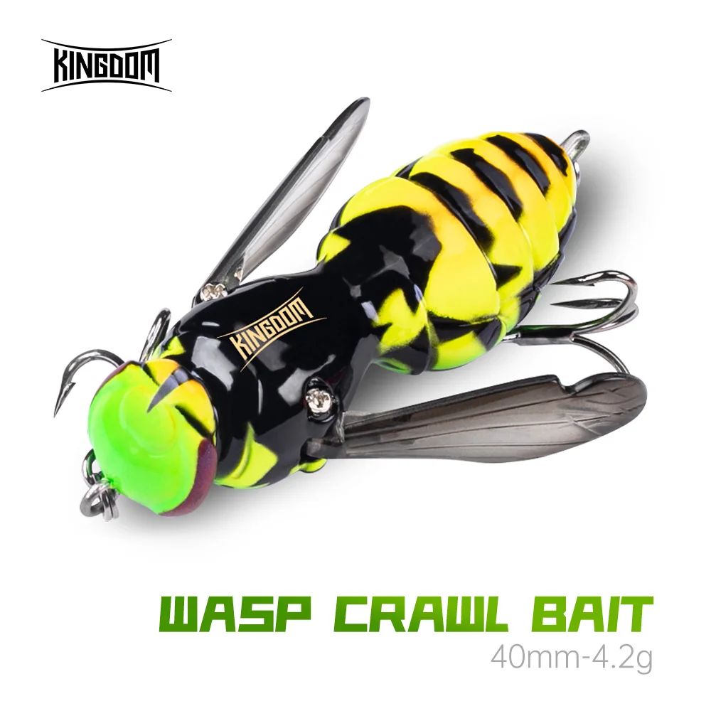 Kingdom-Wasp-Crawl-Fishing-Bait-4-2g-40mm-Bionic-Insect-Floating ...