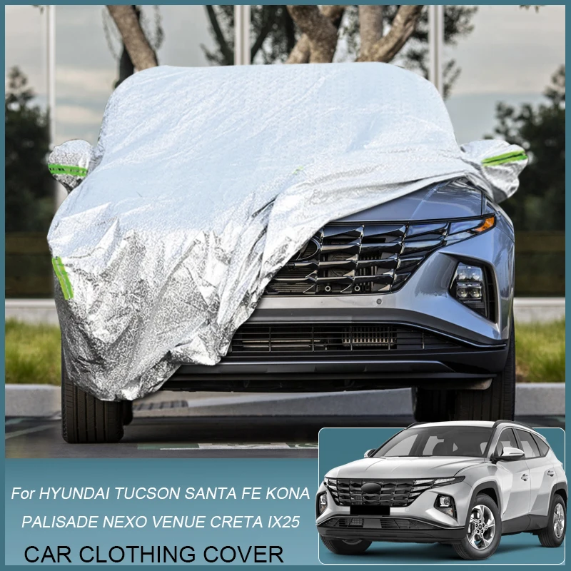 Full Car Cover Rain Frost Snow Dust Waterproof For Hyundai Creta IX25 KONA KAUAI NEXO Palisade Santa FE TM Tuscon NX4 TL Venue AliExpress