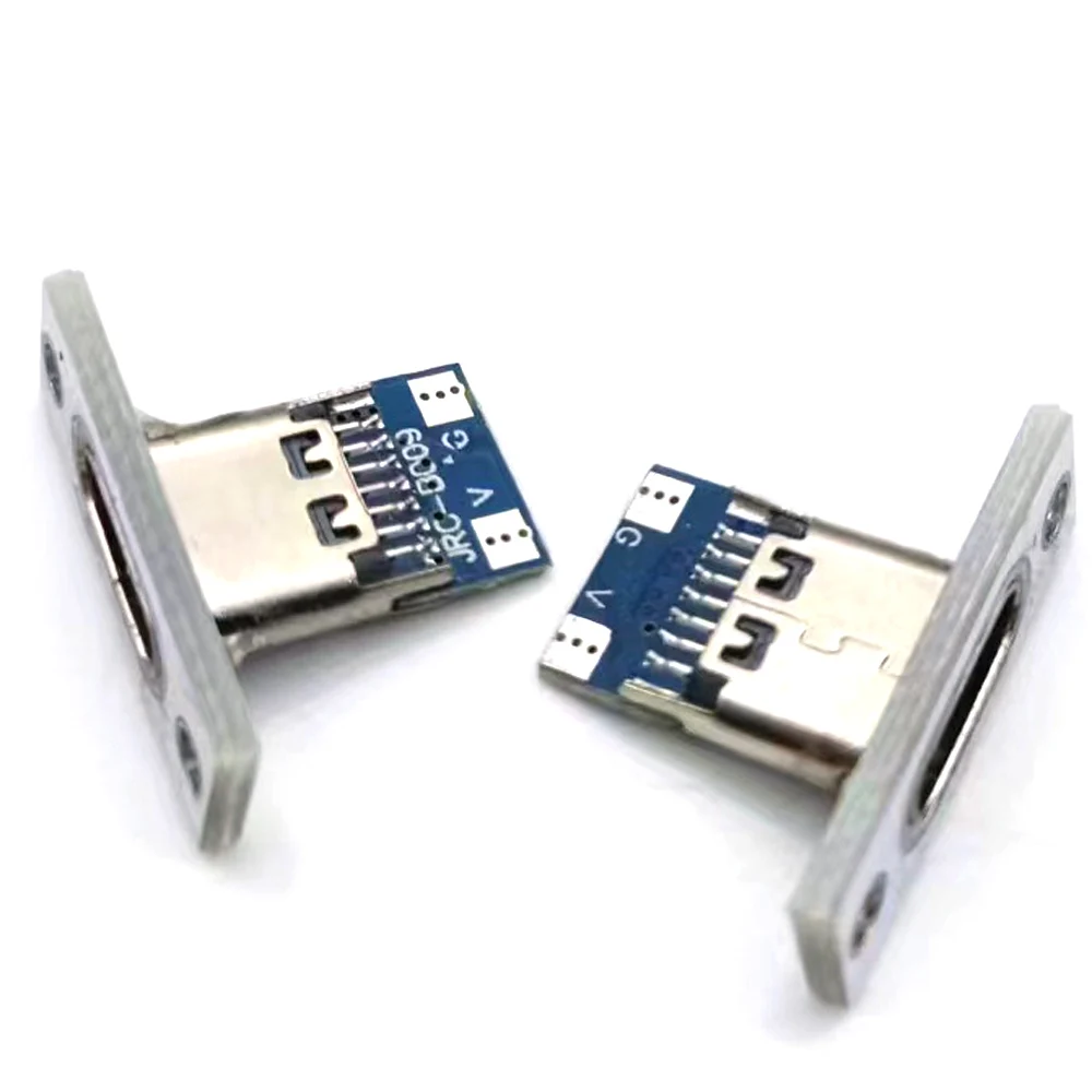 USB Jack Type-C 2Pin 2P 4P Waterproof strip line of solder joint Female ...