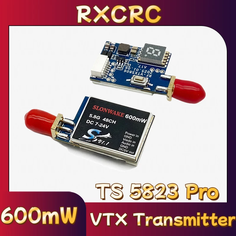RXCRC 5.8G 48CH TS5823 PRO 600mW MINI Video analog VTX Transmitter ...