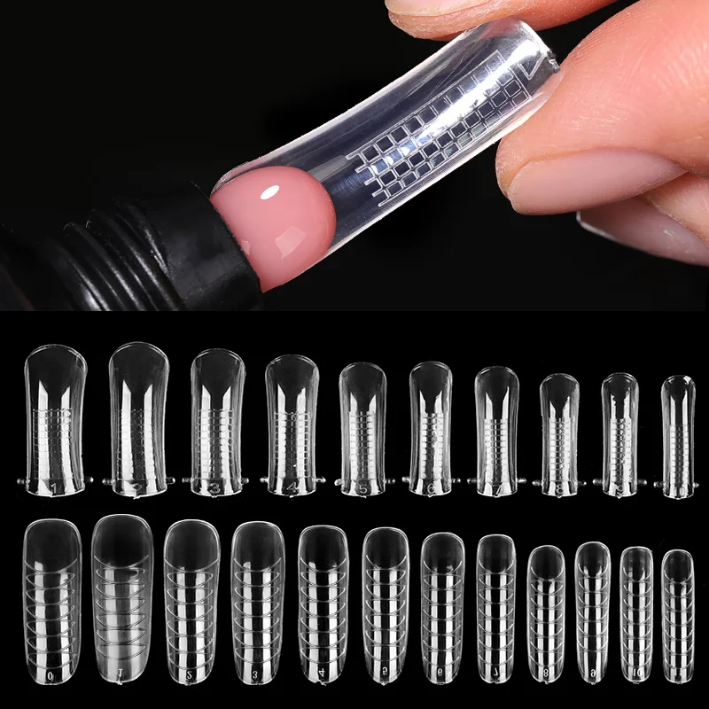 Nail-Dual-Form-False-Nail-Tips-Extension-Quick-Building-Mold-Nail-Gel ...