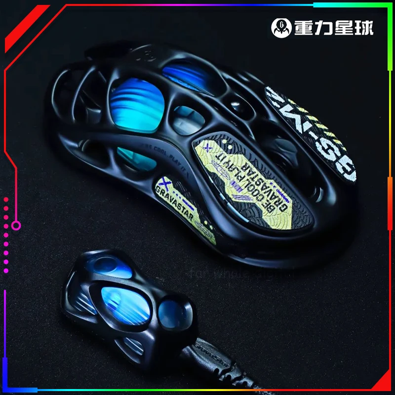 Gravastar-Magnesium-Alloy-Gaming-Mouse-4K-Bluetooth-Mouse-sem-fio-Paw3395-26000dpi-War-Damaged ...