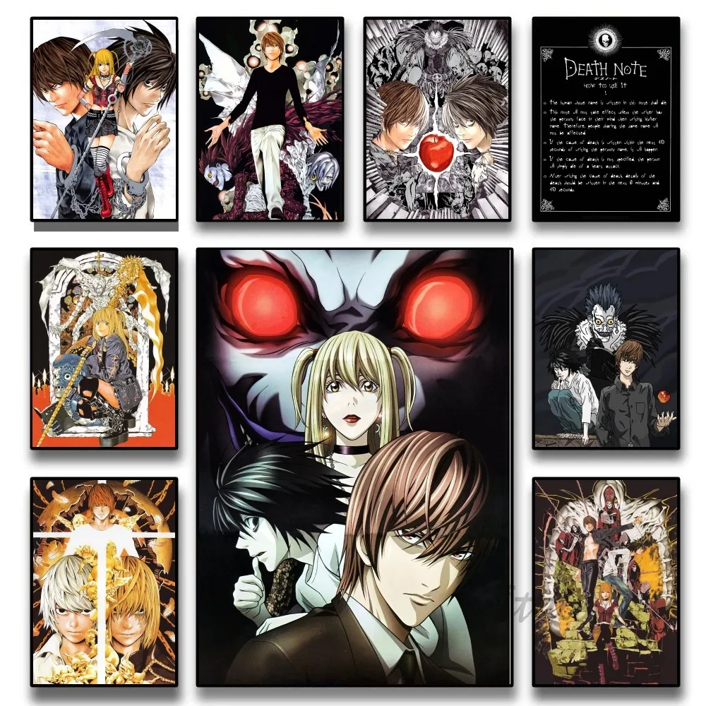 Death-Note-Anime-Poster-Stickers-Art-Wall-Murals-Decor-Game-Room-Decor ...