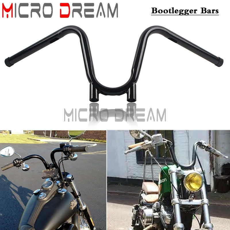 1-inch-25mm-Motorcycle-Bootlegger-Bars-Rise-9-5-Handlebars-For-Harley ...