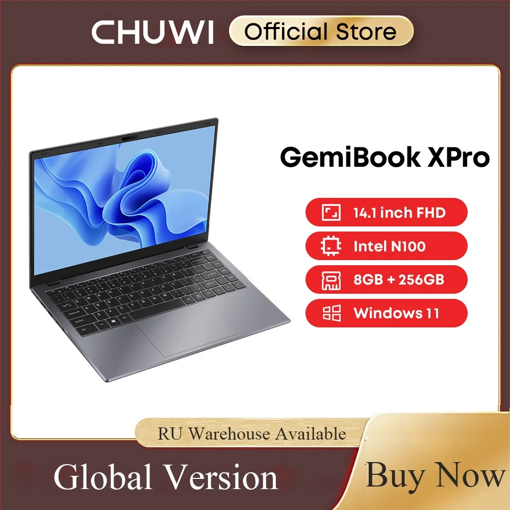 CHUWI GemiBook XPro 14.1-inch UHD Screen Intel N100 Laptop 8GB RAM ...