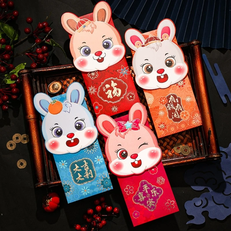 2023-Chinese-Rabbit-Year-Red-Envelopes-Set-of-6-Cute-Childrens-Gift ...