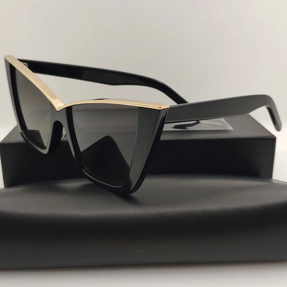 Gafas-de-sol-de-acetato-negro-con-ceja-de-Metal-para-mujer-gafas-de-sol ...