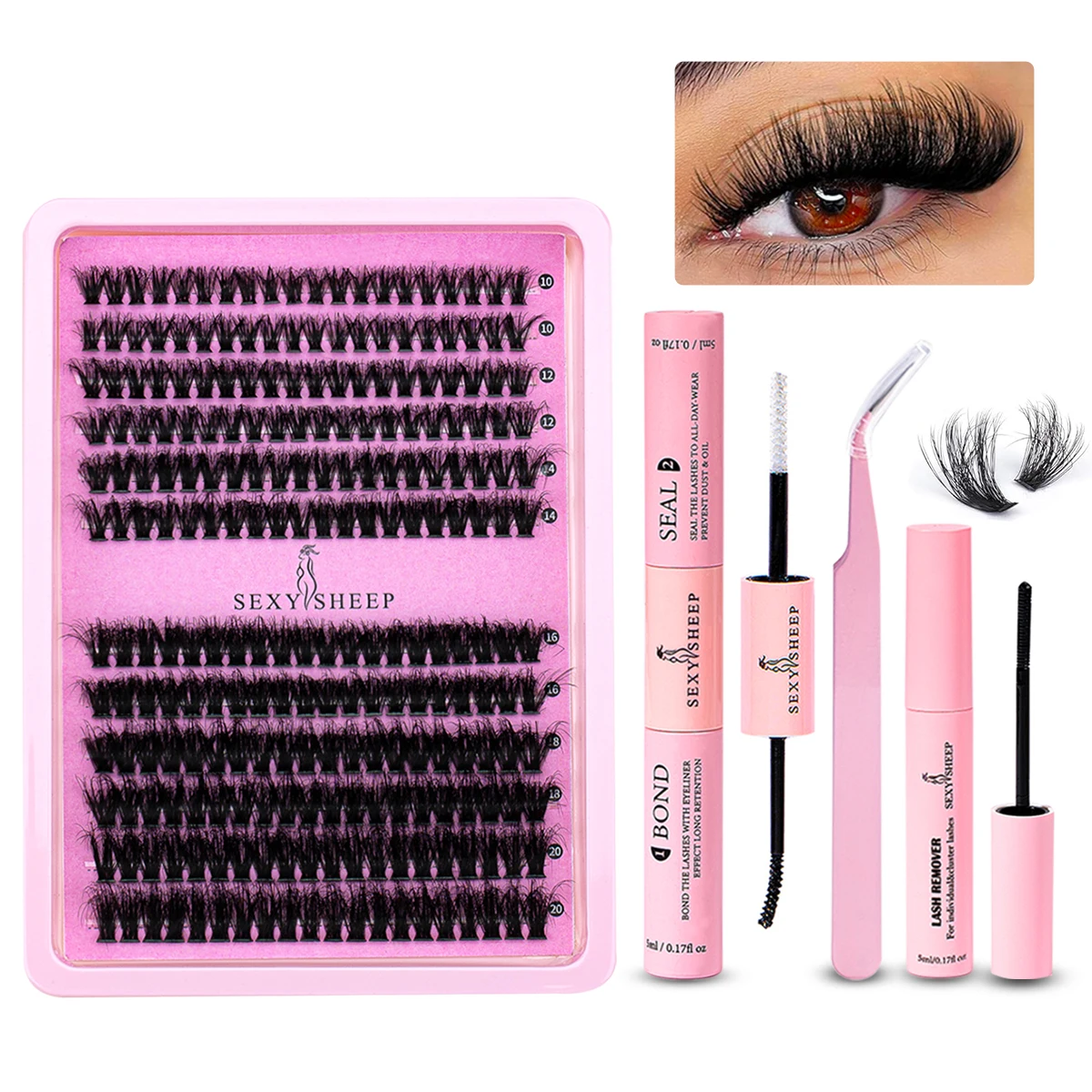 240pcs-Diy-Lash-Extension-Kit-Thick-Fluffy-curl-Individual-Lashes-with ...