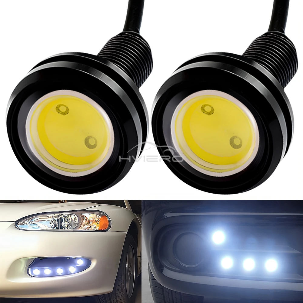 Angel Eyes Lights Car Universal White LED Eagle Eye Fog Lights - 4-Pack ...