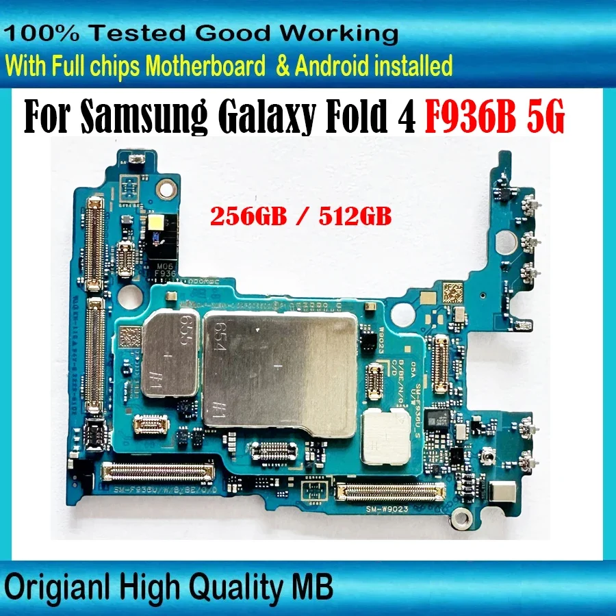 100-Working-For-Samsung-Galaxy-Fold-4-F936B-5G-Unlocked-Motherboard-256GB-512GB-Mainboard-With ...