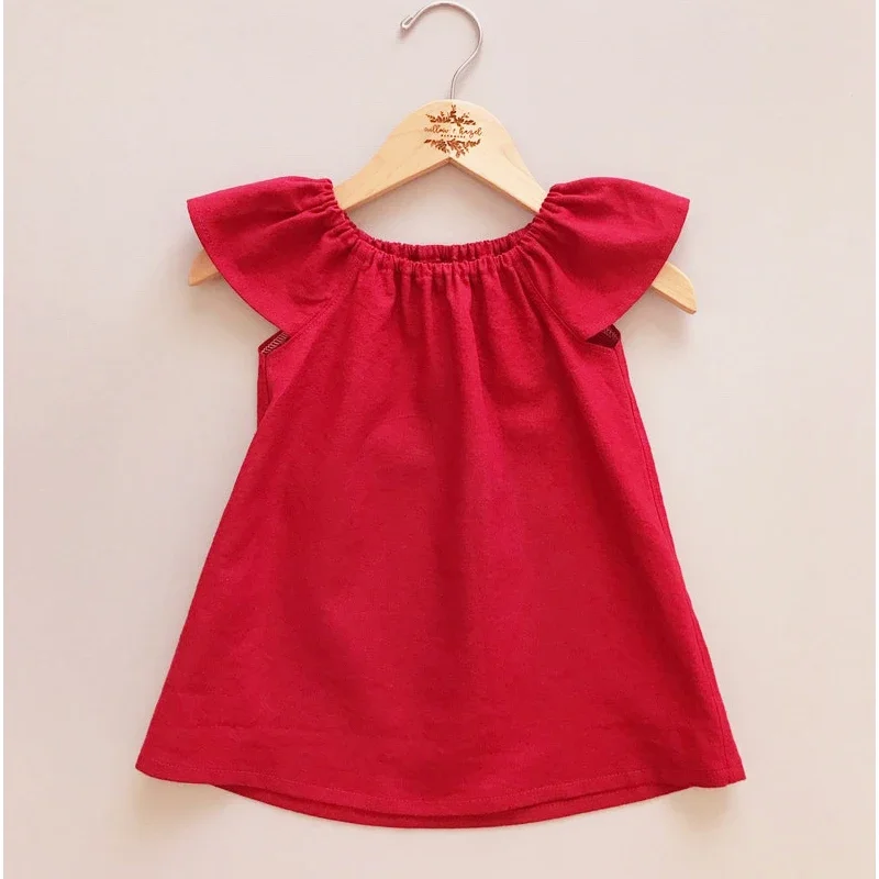 Summer-Toddler-Baby-Girls-Dress-Cotton-Simple-Girls-Home-Dress-Solid ...