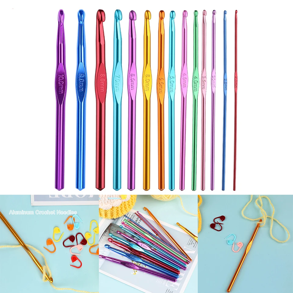 KAOBUY-14-Sizes-Crochet-Hooks-Needles-Yarn-Knitting-Sewing-Hooks ...