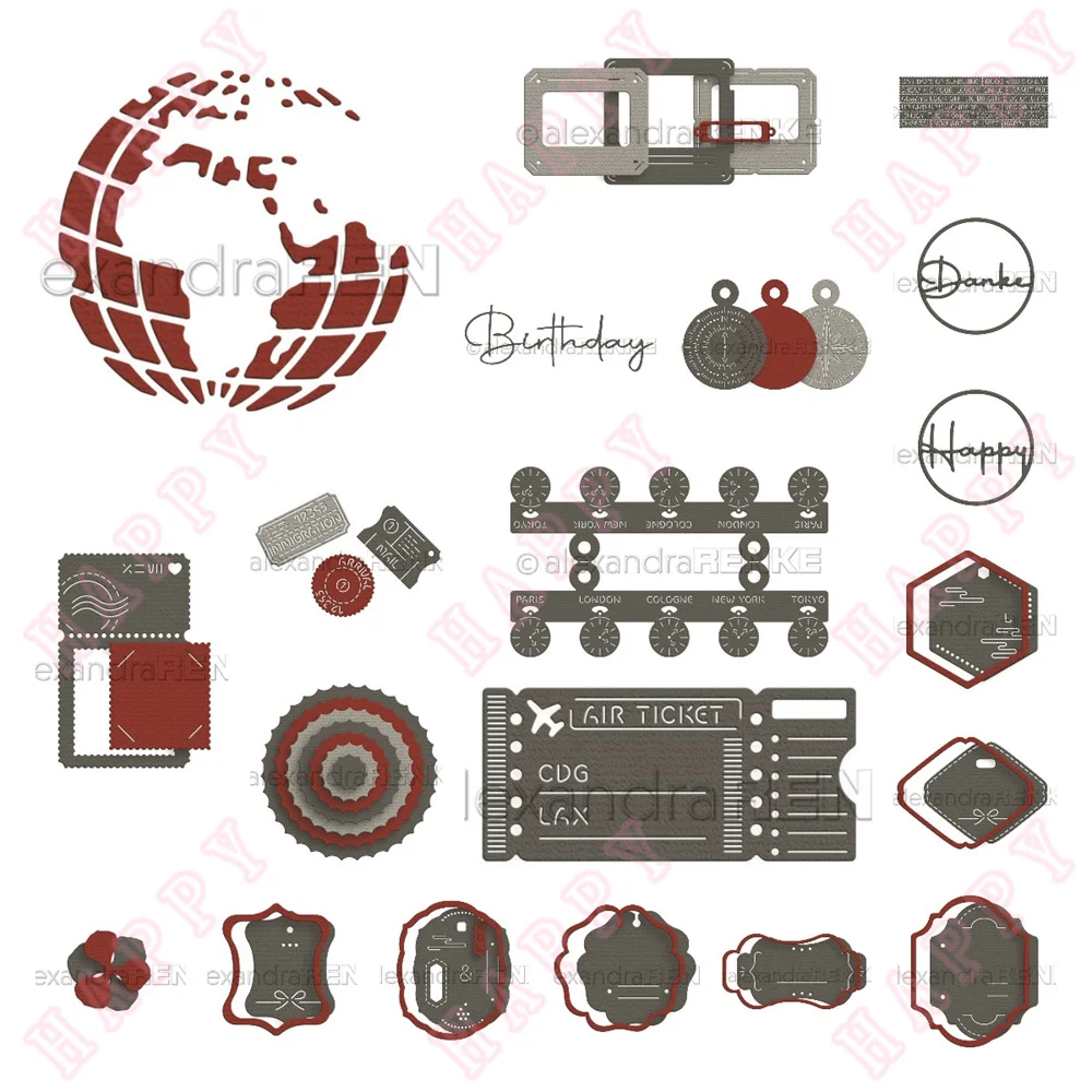 New-Metal-Cutting-Dies-Train-Track-Irregular-Pattern-Diary-Scrapbook ...