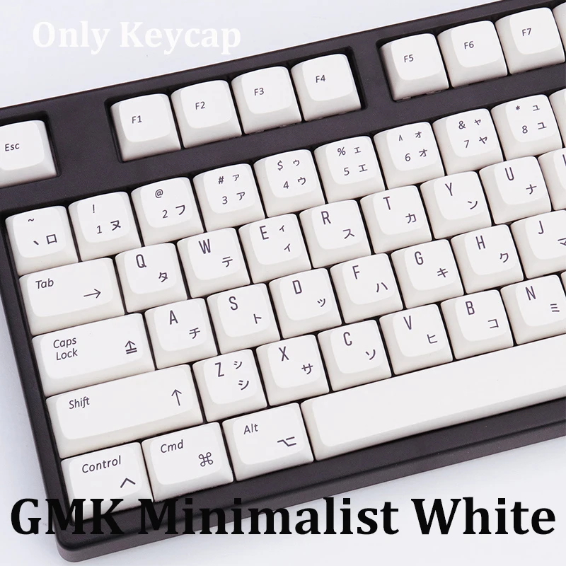 155 Keys Xda Profile Dye-sub Japanese Pbt Keycap Minimalist White Theme ...