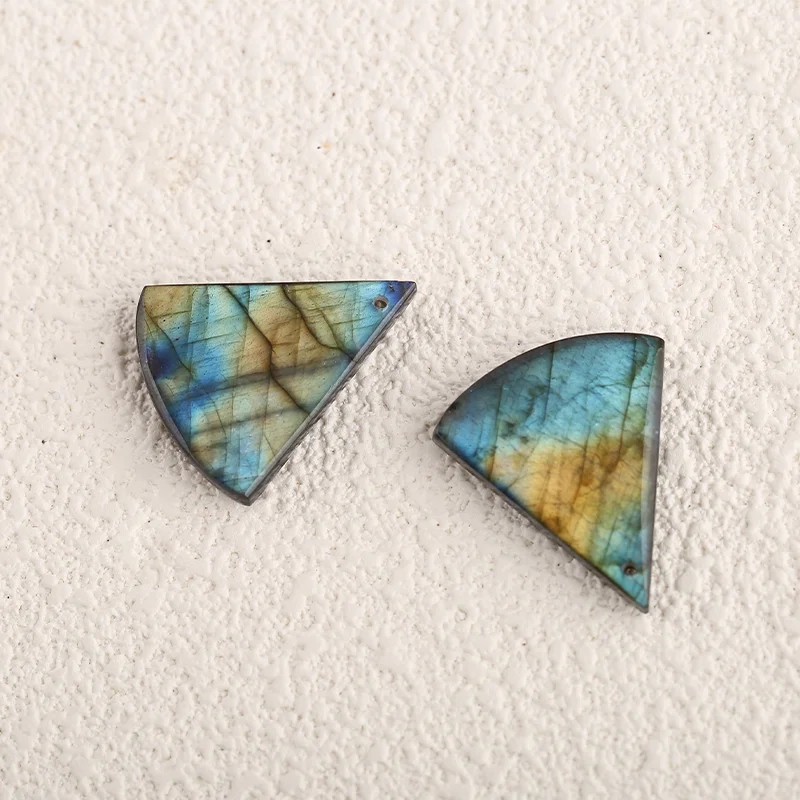 B&F Labradorite and Obsidian Earring Beads , Handmade Natural stones ...