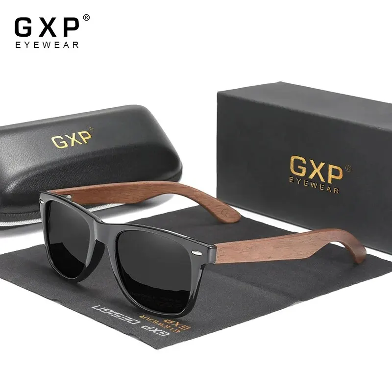 GXP-New-Black-Walnut-Sunglasses-Wood-Polarized-Sunglasses-Men-s-Glasses-Handmade-UV400 ...