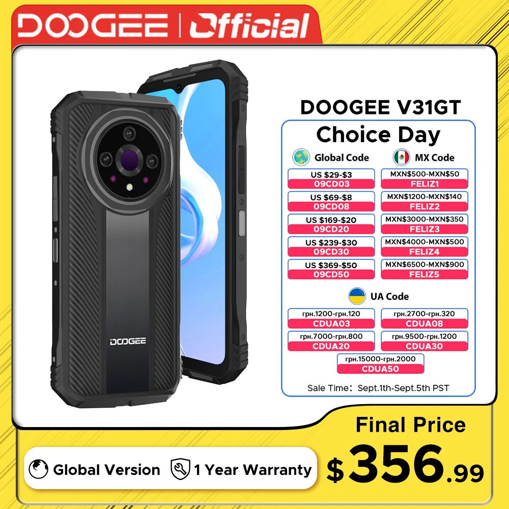 World-Premiere-DOOGEE-V31GT-Rugged-Phone-6-58-FHD-Dimensity-1080-Octa ...