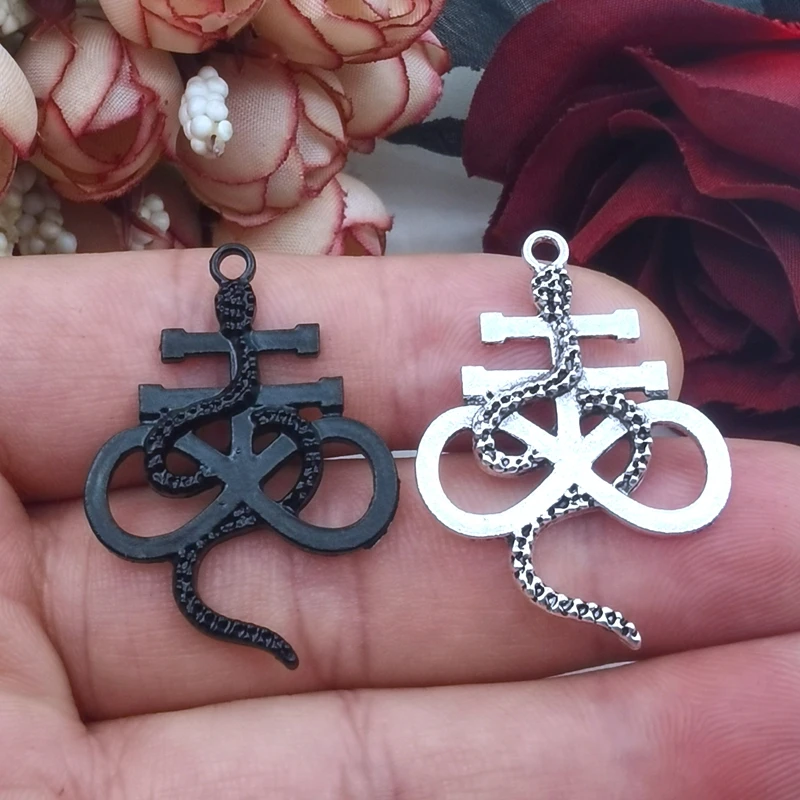 5pcs-Satanic-Symbol-Jewelry-Sigil-Church-Satan-PENDANT-CHARM-Pentagram ...