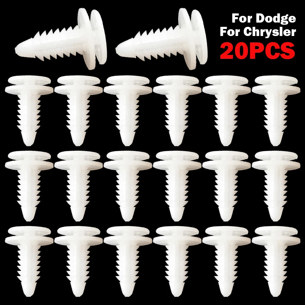 Car-Door-Trim-Panel-Clip-20X-White-Nylon-Push-Insulation-Retainer ...