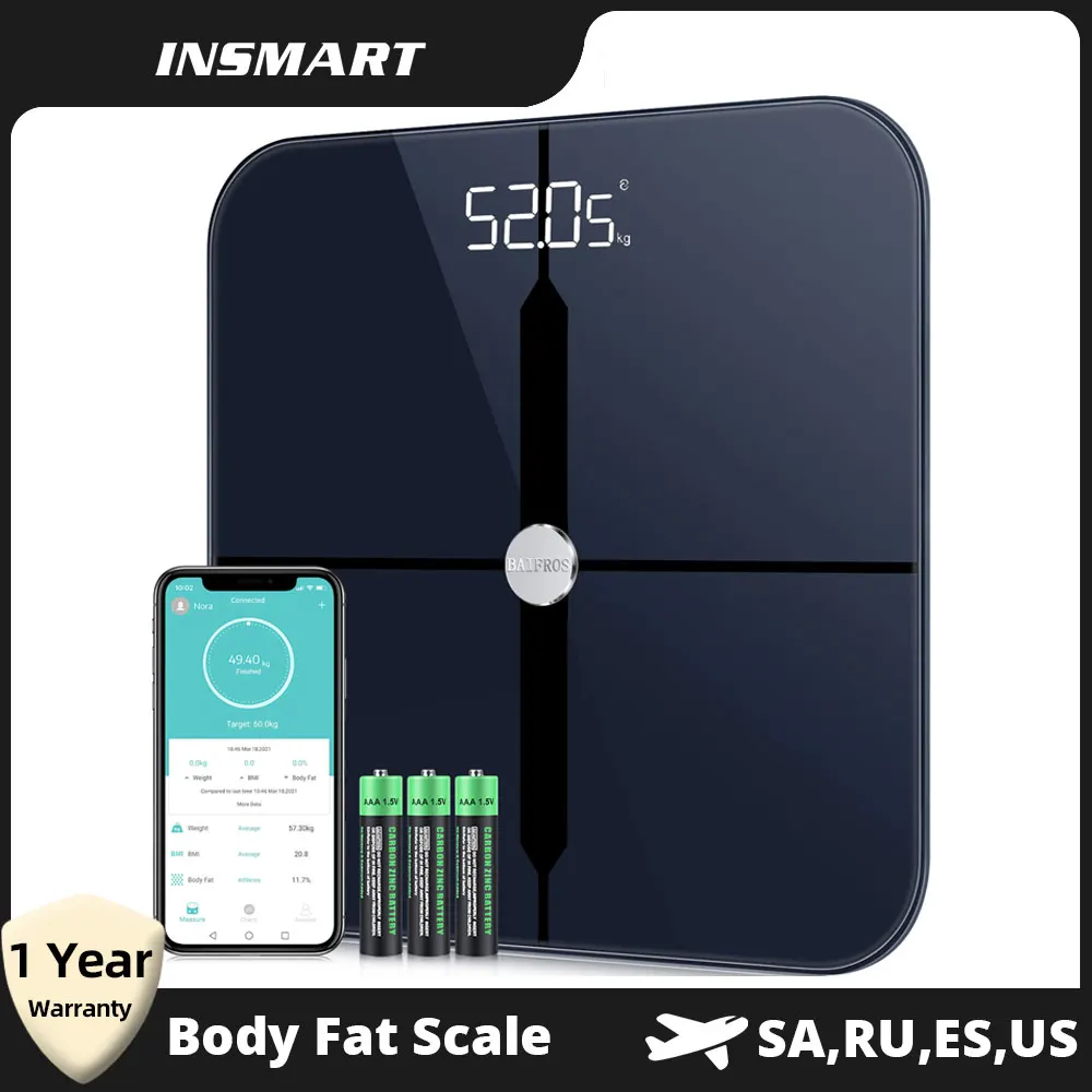 INSMART-Smart-Weight-Scale-Digital-Body-Fat-Scales-Balance-Bioimpedance ...