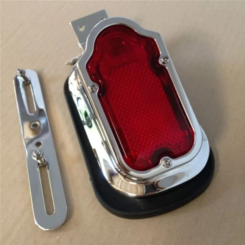 Motorcycle Chrome Red Tombstone Brake Tail Light Signal For Harley Bike ...