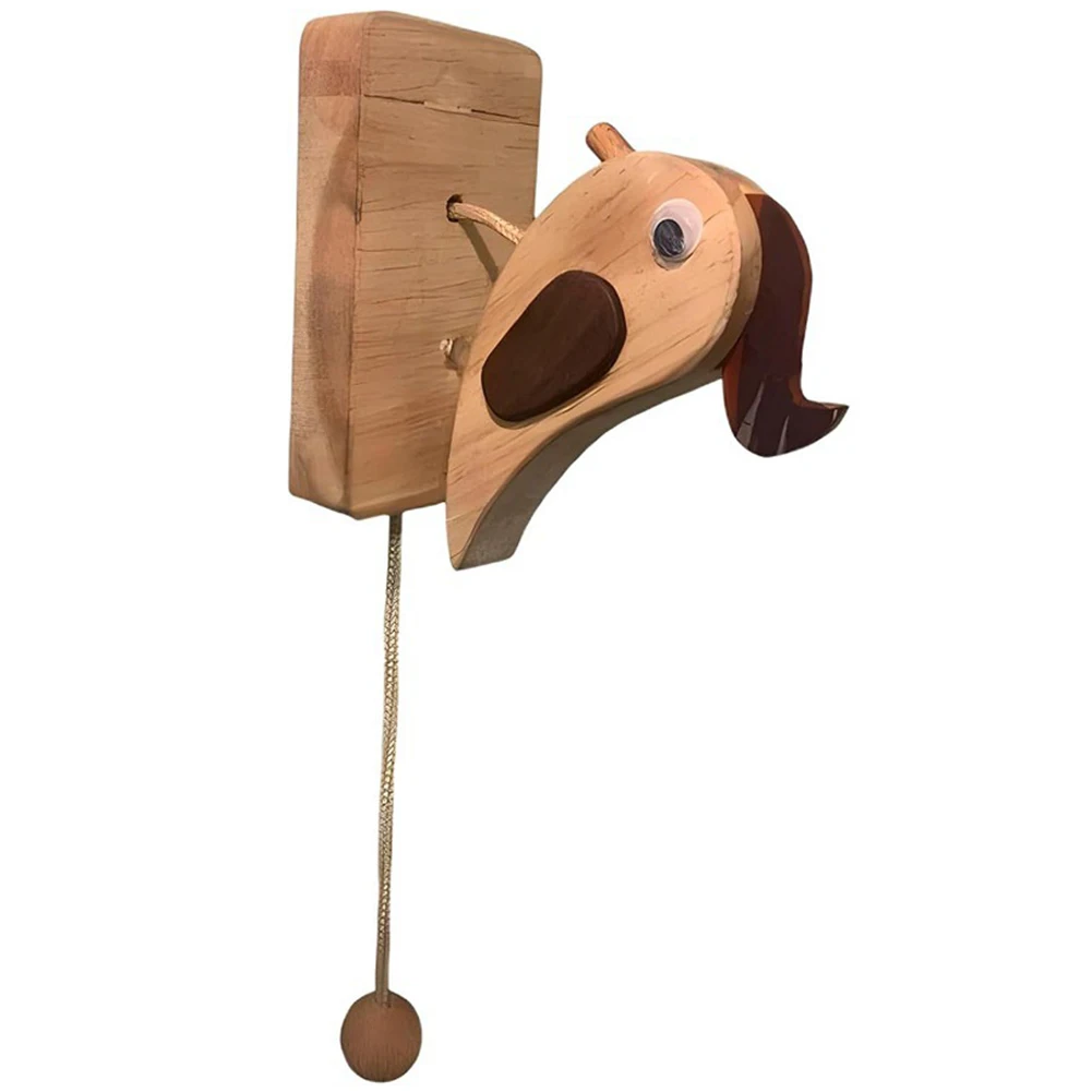 Wooden-Woodpecker-Door-Bell-with-Pull-Rope-Manual-Woodpecker-Knocker ...