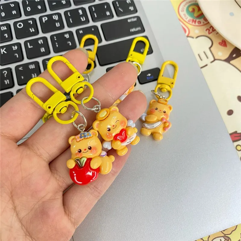 Cartoon-Cute-Kawaii-Fashion-Bear-Keychain-Animal-Pendant-Key-Ring-Women ...