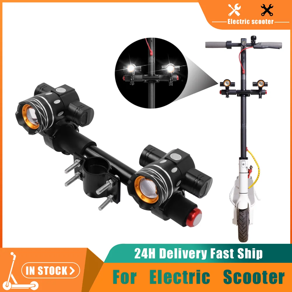 Front Lamp LED Lamps Headlight USB Rechargeable Zoomable for Ninebot ...
