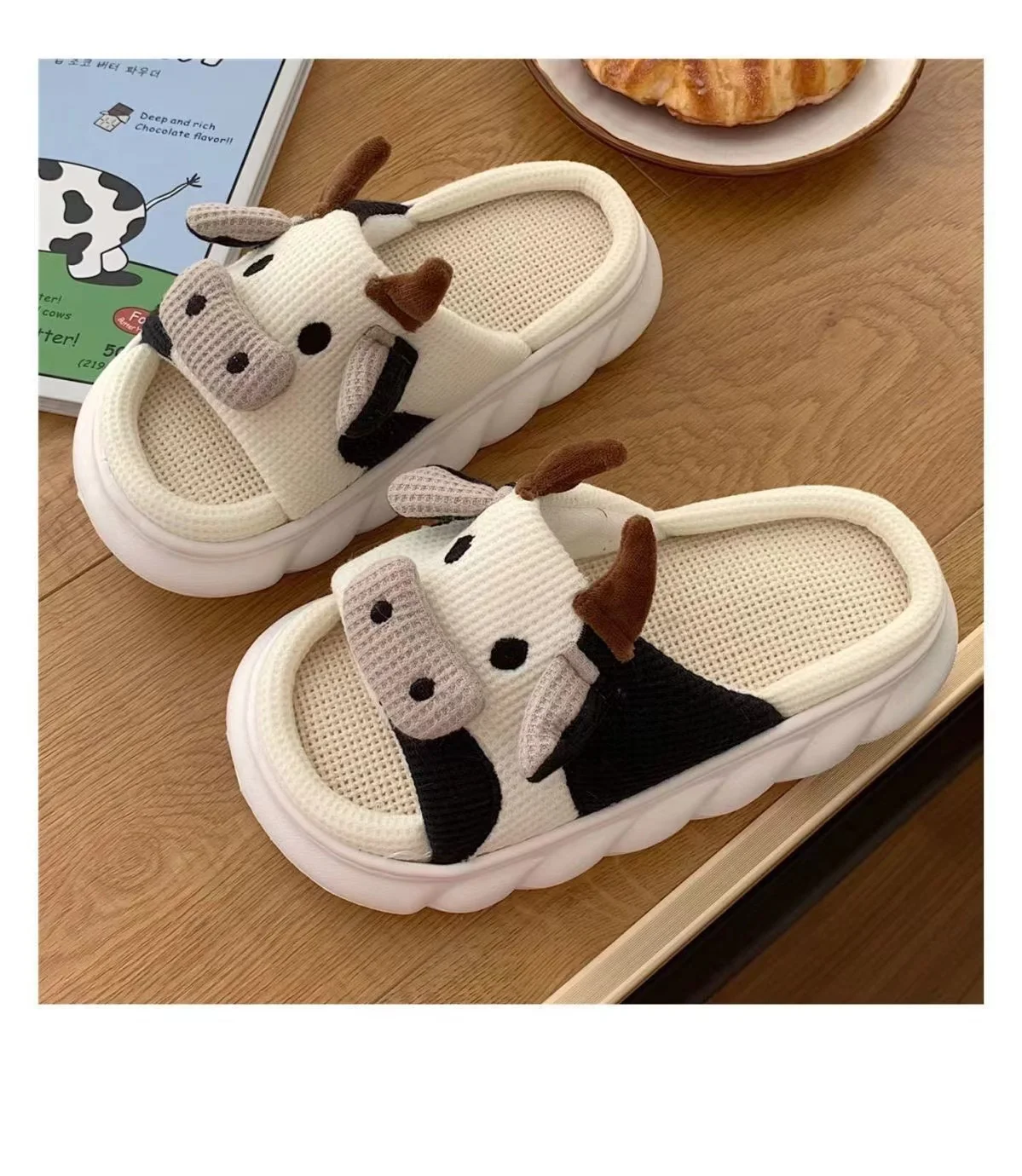 Hot-Sale-Women-Milk-Cow-Linen-Slippers-Four-Seasons-Men-Indoor-Sandals ...