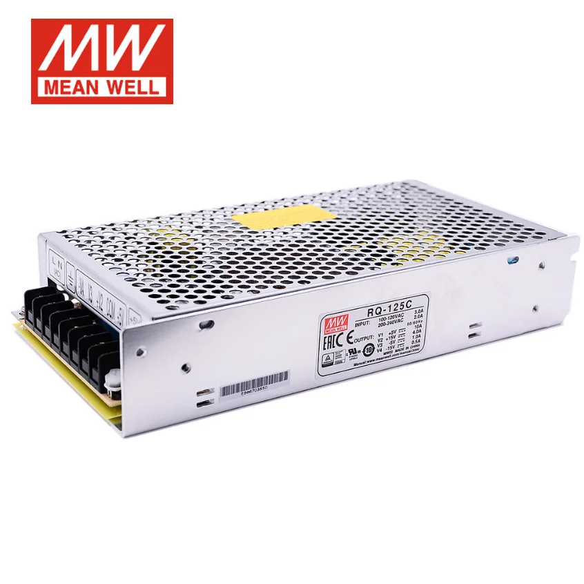 MEAN WELL RQ 125B/RQ 125C/RQ 125D 125W Quad Output Switching Power ...