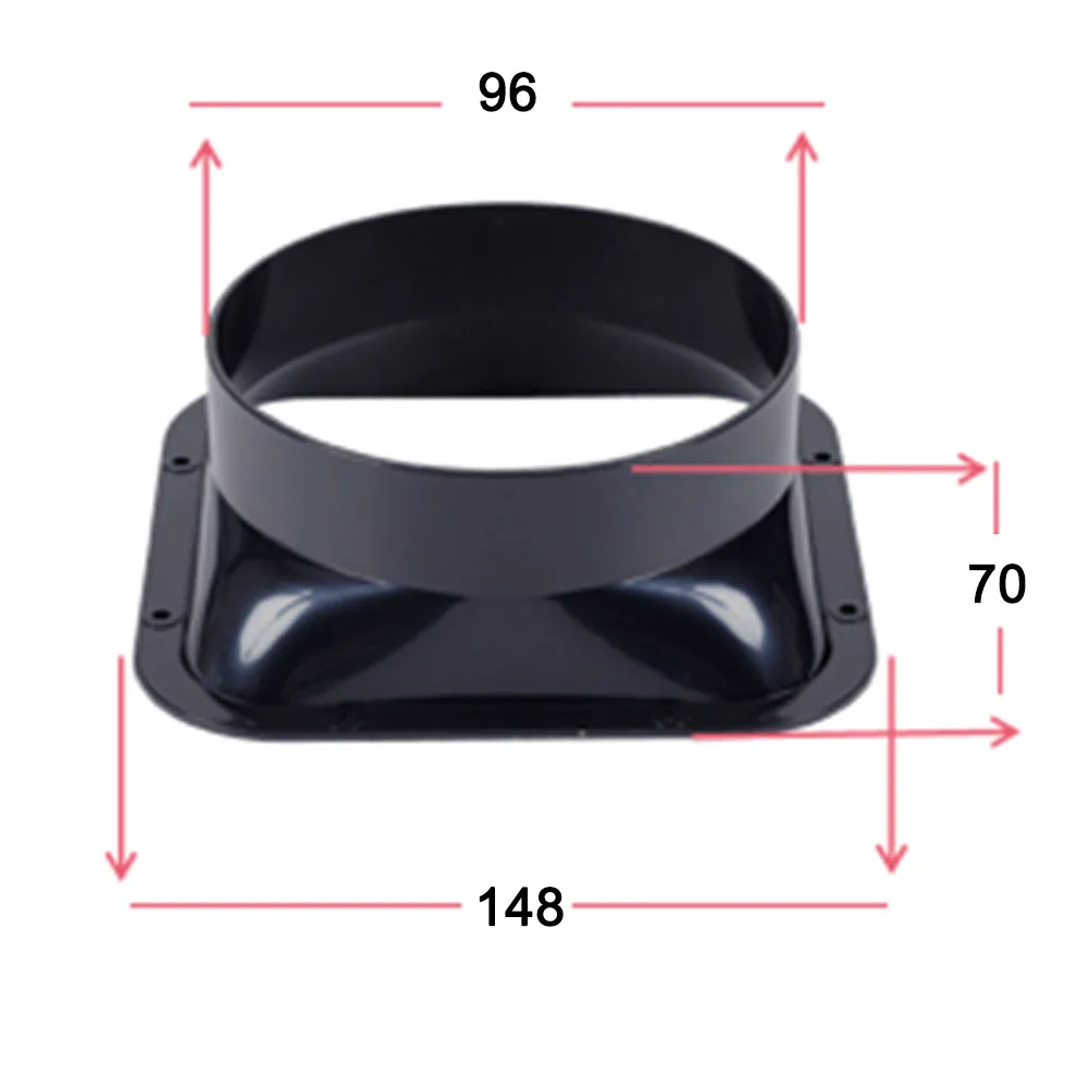 환기 파이프용 Abs 벽 플랜지 커넥터 공기 덕트 배기 파이프 연결 배출구 공기 파이프 커넥터 100 200mm