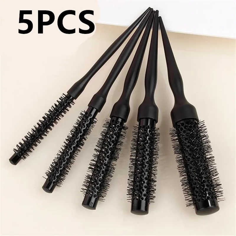1PC-Black-Round-Barrel-Hair-Comb-Hair-Styling-Hair-Brush-Nylon-Comb ...