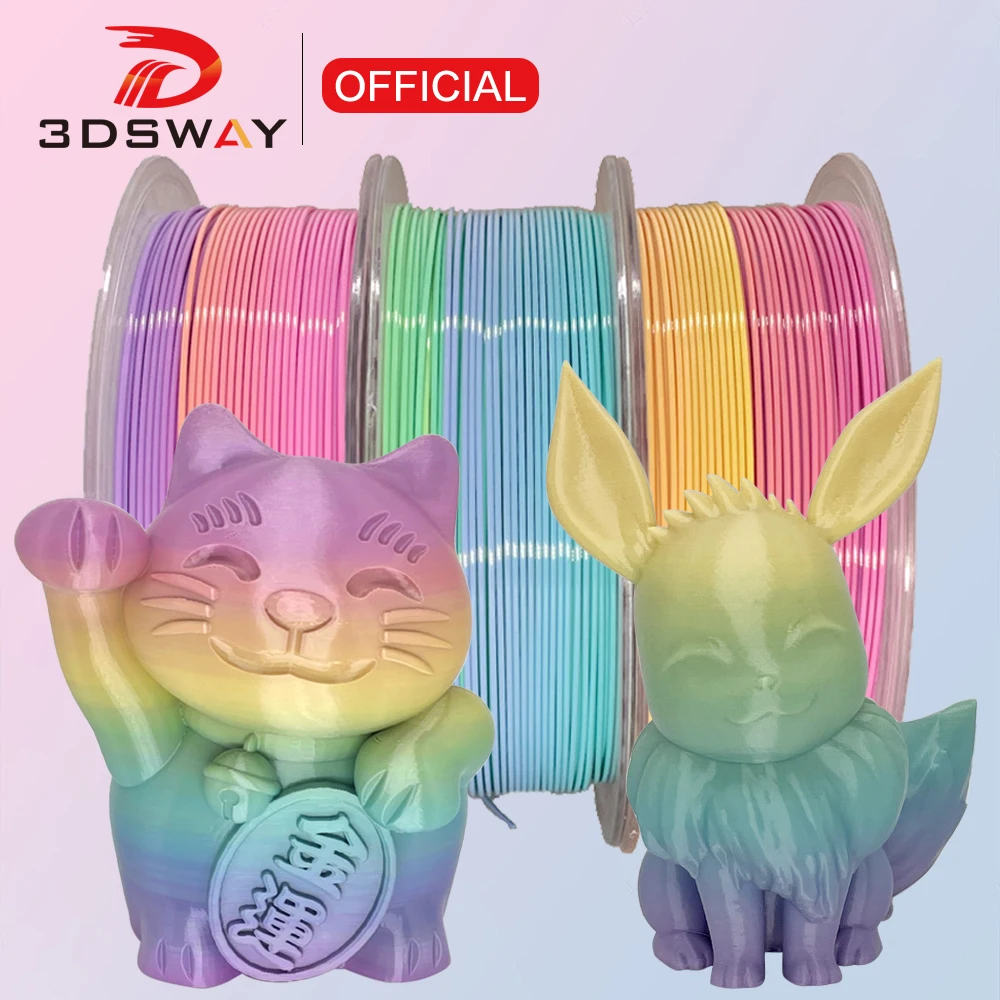 3DSWAY-3d-printer-consumables-PLA-rainbow-gradient-multi-color-fdm ...