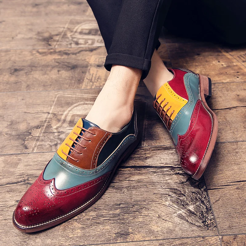 Classic-High-Quality-Pointed-Oxford-Shoes-Lace-Up-Men-s-Shoes-Pointed ...