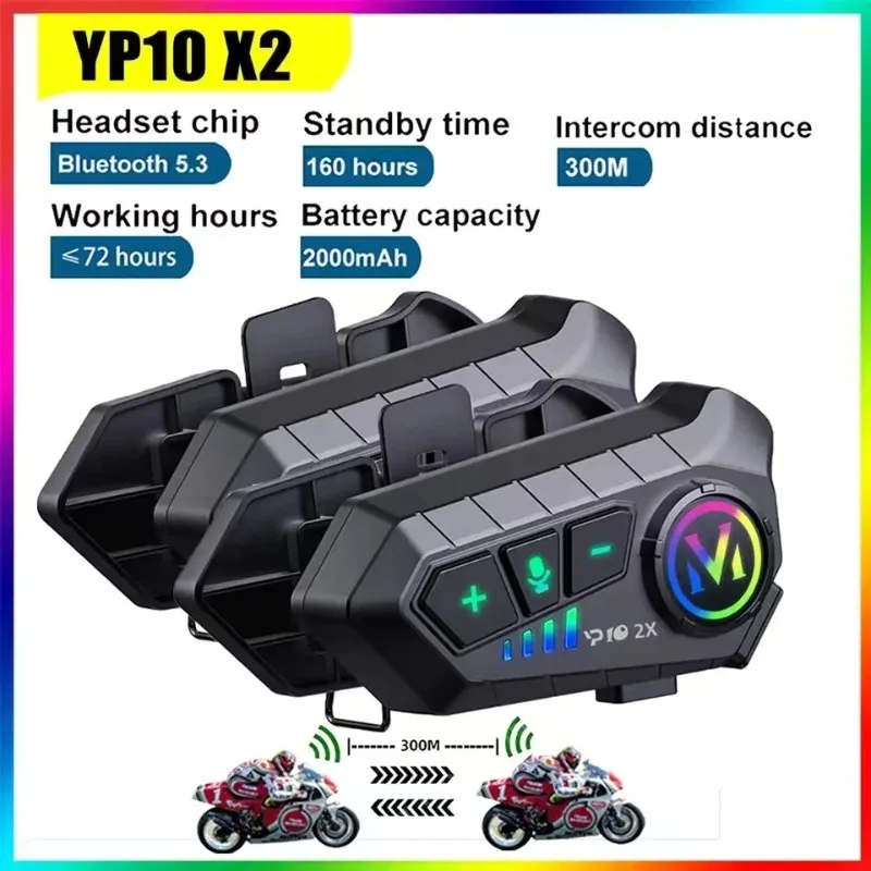 Y10-Bluetooth-Motosiklet-Kask-Interkom-300-M-Kablosuz-Intercomunicador-2000-Mah-Moto-Walkie ...