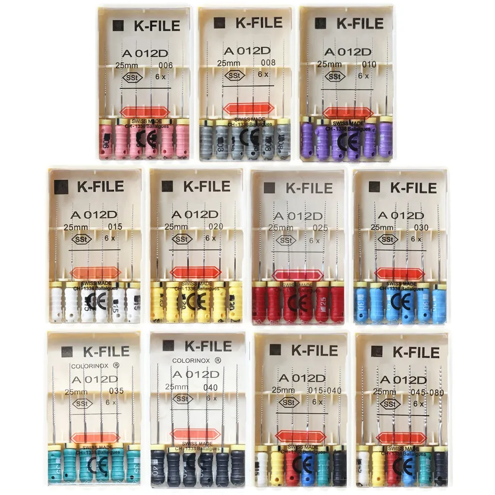 2boxes-Dental-K-FILE-File-25mm-SSt-Endo-Root-Canal-K-Files-Hand-Use ...