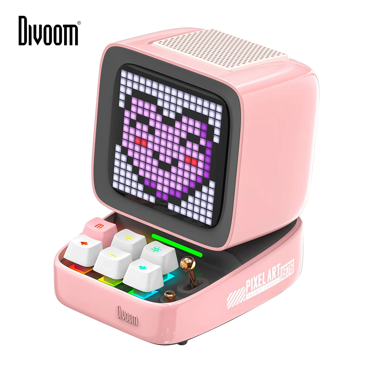 디붐 Divoom Ditoo Pro 레트로 픽셀 아트 블루투스 휴대용 스피커 알람 시계 Diy Led 디스플레이 보드 귀여운 선물 가정 조명 장식 위시버킷